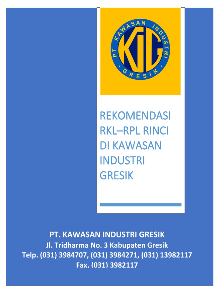Rekomendasi RKL-RPL Kawasan Gresik | PDF