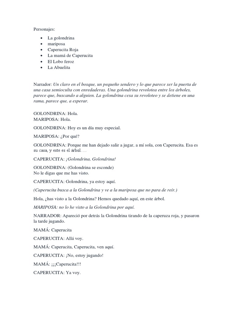 Caperucita Roja | PDF | Caperucita Roja