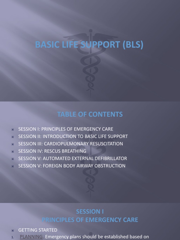 Basic Life Support | PDF | Cardiopulmonary Resuscitation | Human Body