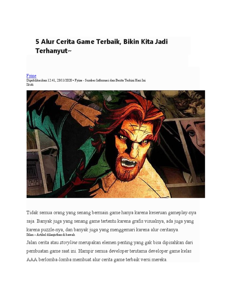 5 Alur Cerita Game Terbaik | PDF