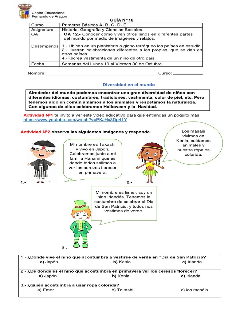 Diversidad Cultural para Primeros Básicos | PDF