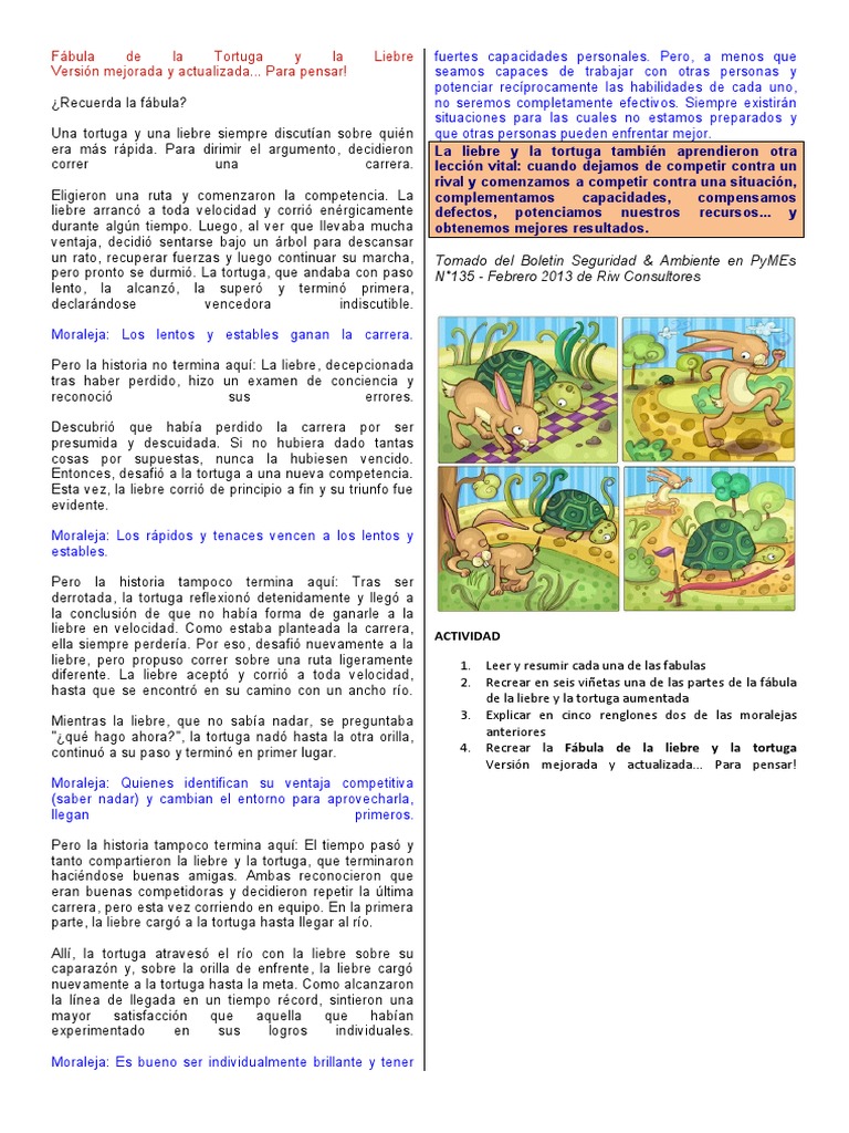 La Tortuga y La Liebre | PDF