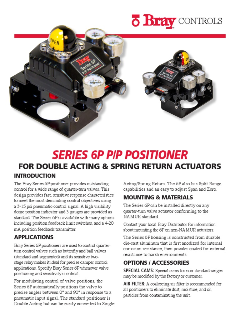 Series 6P P/P Positioner: Controls | PDF | Valve | Actuator