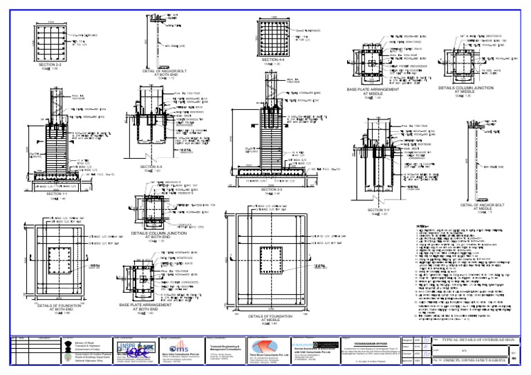 Details Column Junction: Section 2-2 Section 4-4 | PDF