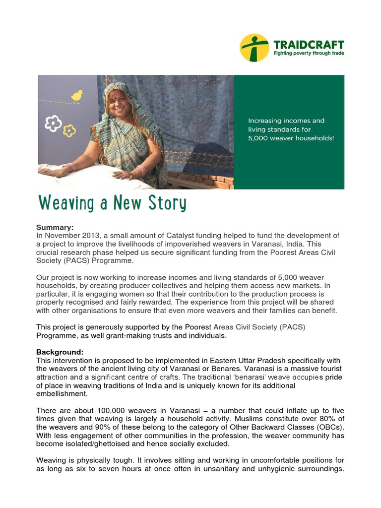 Weaving The Story | PDF | Weaving | Poverty