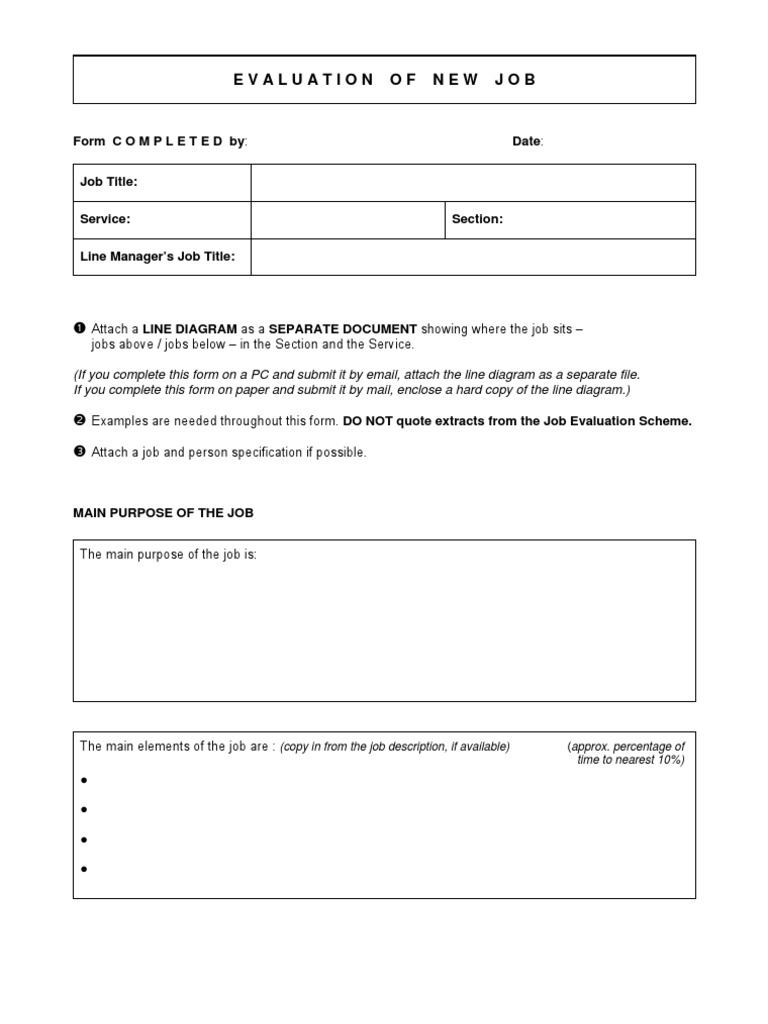 Job Evaluation Form Overview | PDF | Academic Degree | Budget
