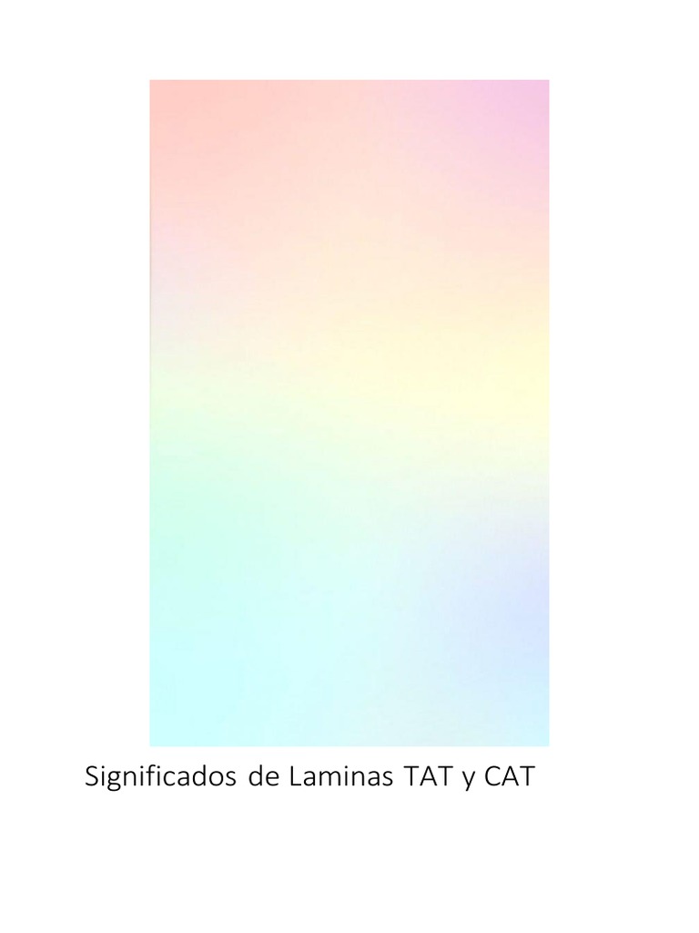 Significados de Laminas TAT y CAT | PDF | Homosexualidad | Masculinidad