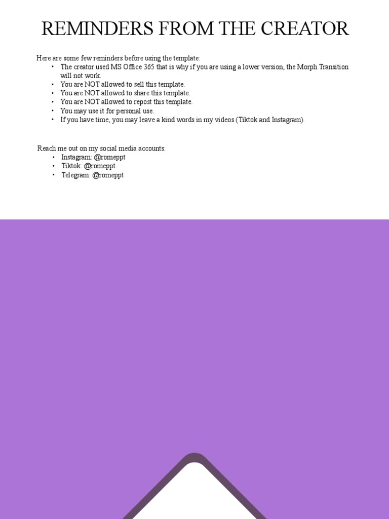 Guidelines for Using and Sharing the Template Creator's Work | PDF
