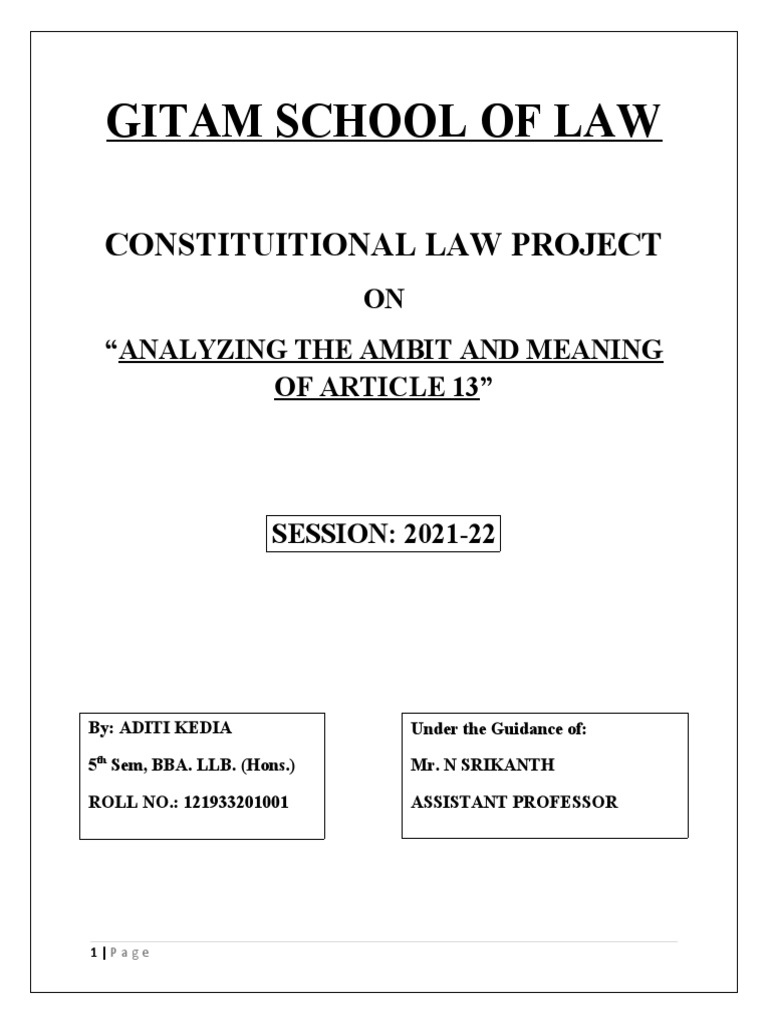 Constitutional Law Paper | Download Free PDF | Sources Of Law | Public Law