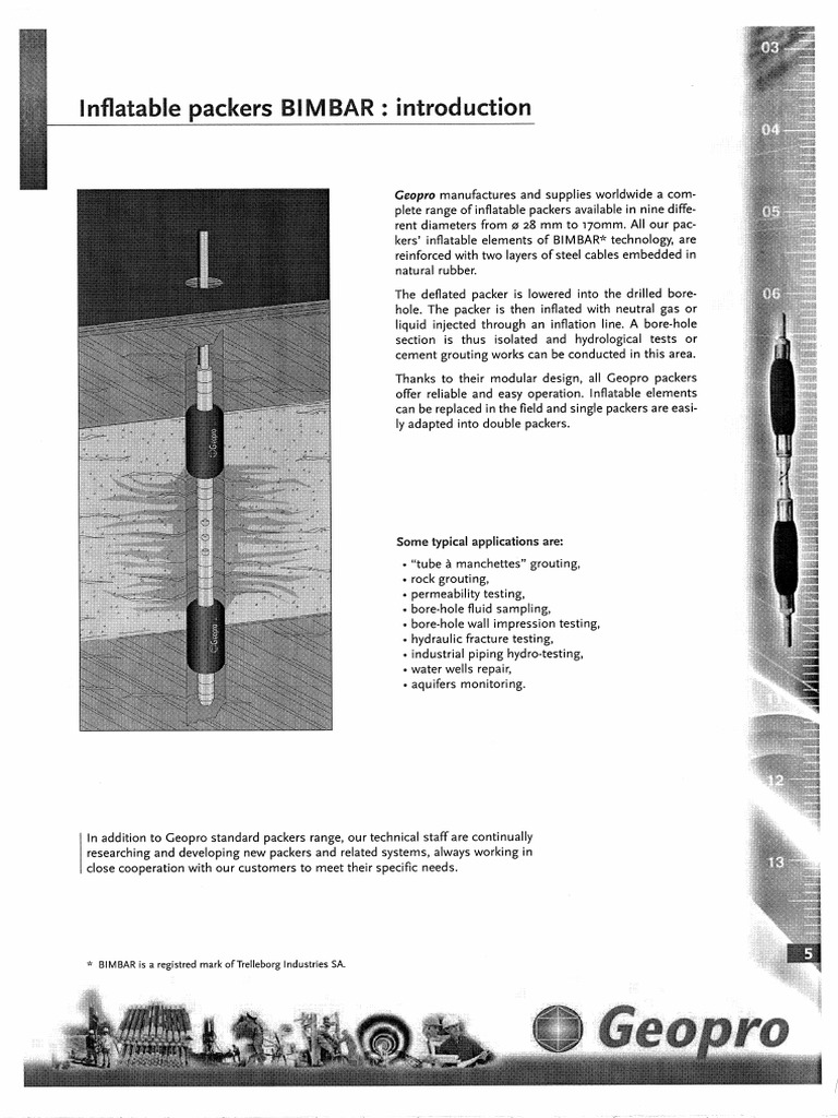 Inflatable Packer BIMBAR - Introduction | PDF