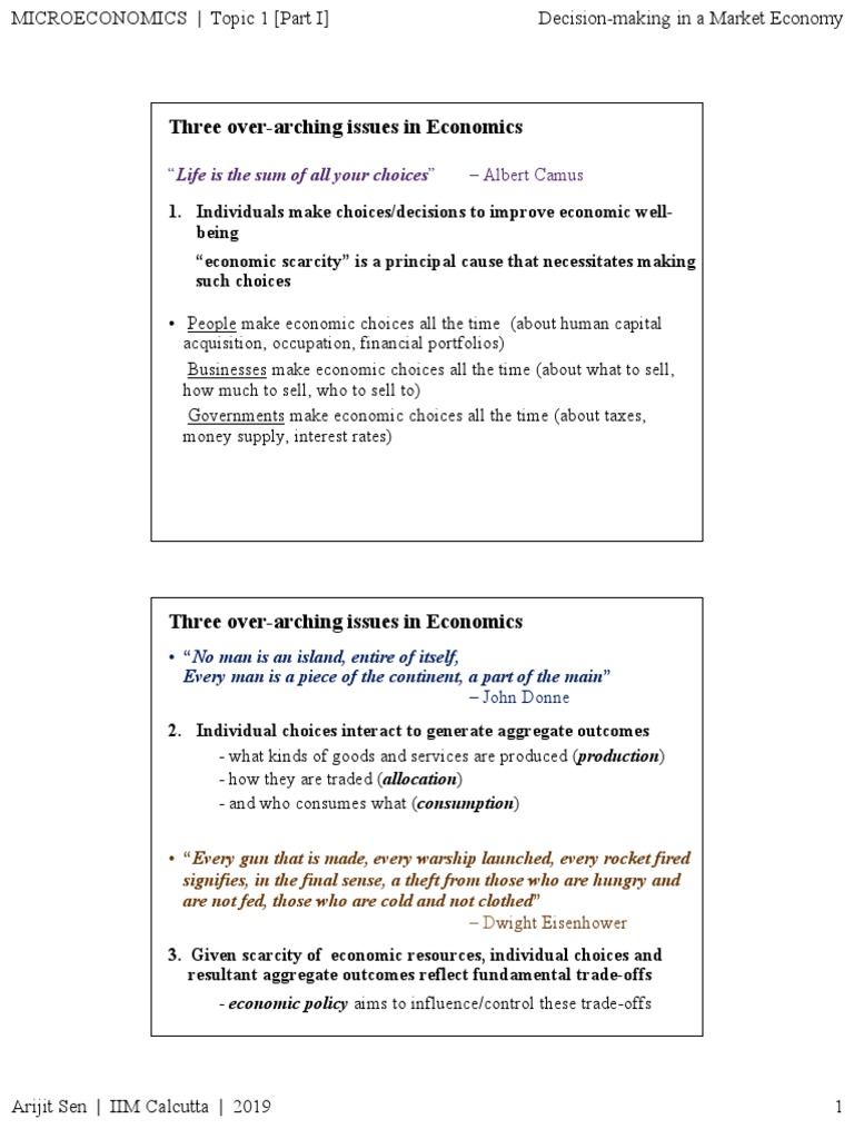 Economic Decision-Making Principles | PDF | Economics | Market (Economics)