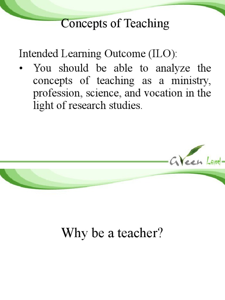 Concepts and Principles of Teaching | PDF | Learning | Teachers