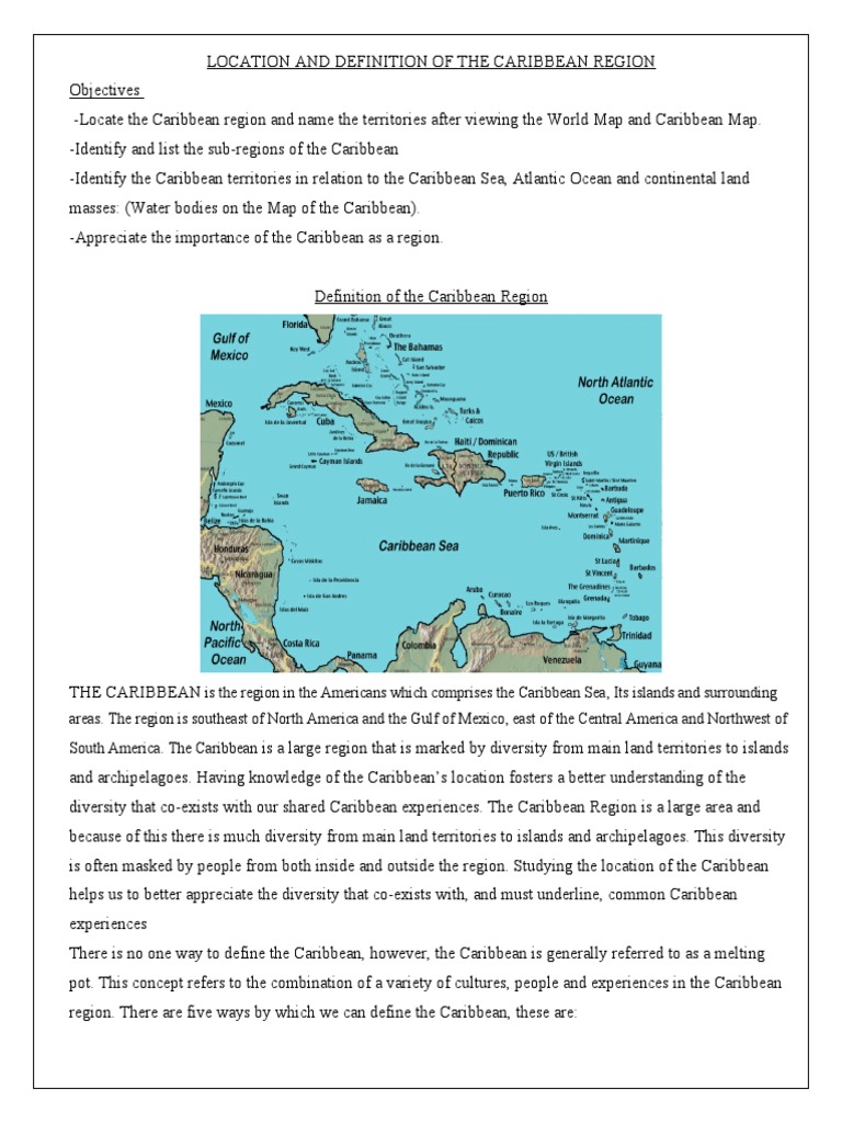 Location and Definition of The Caribbean Region | PDF | Plate Tectonics ...