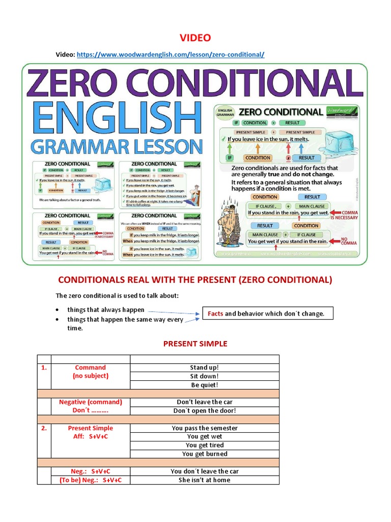 Zero Conditional Review | Download Free PDF | Linguistics | Grammar