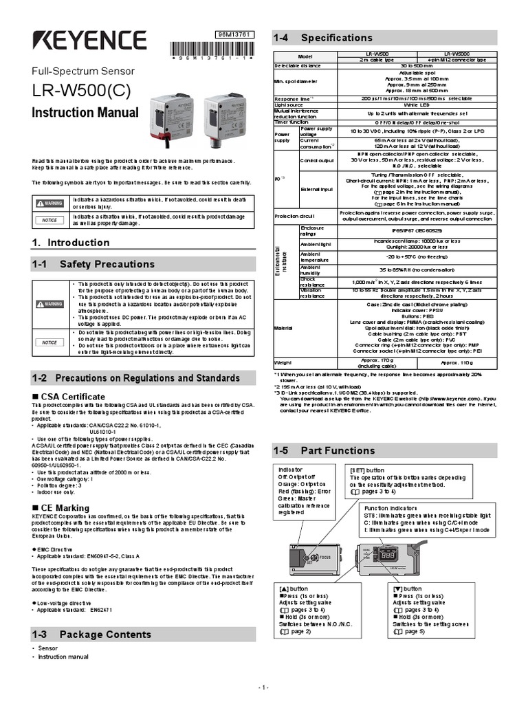 LR-W500 (C) : Instruction Manual | PDF | Power Supply | Bipolar ...