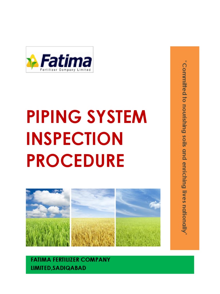 Piping Systems Inspection Procedure | PDF | Pipe (Fluid Conveyance ...