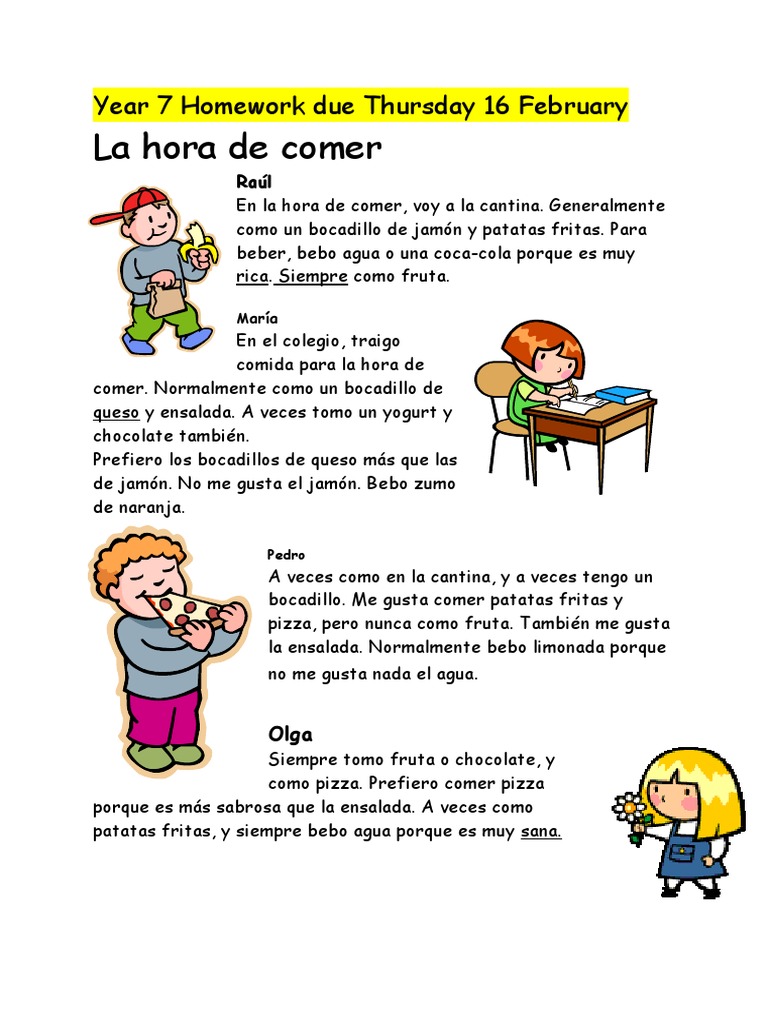 La hora de comer en el colegio | PDF | Salud y bienestar