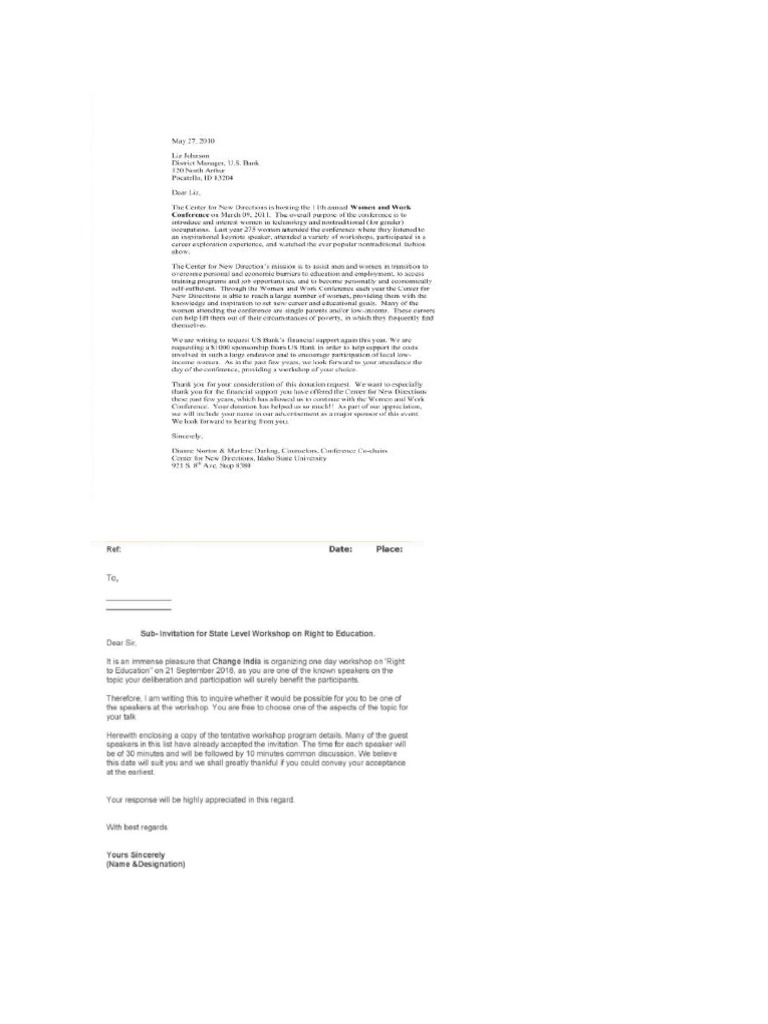 Request Letter For Participation SAMPLE | PDF