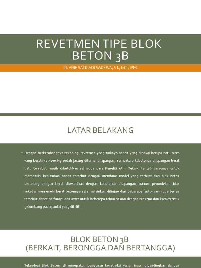 Mat9-Revetmen Tipe Blok Beton 3b | PDF | Griya & Taman | Sains & Matematika