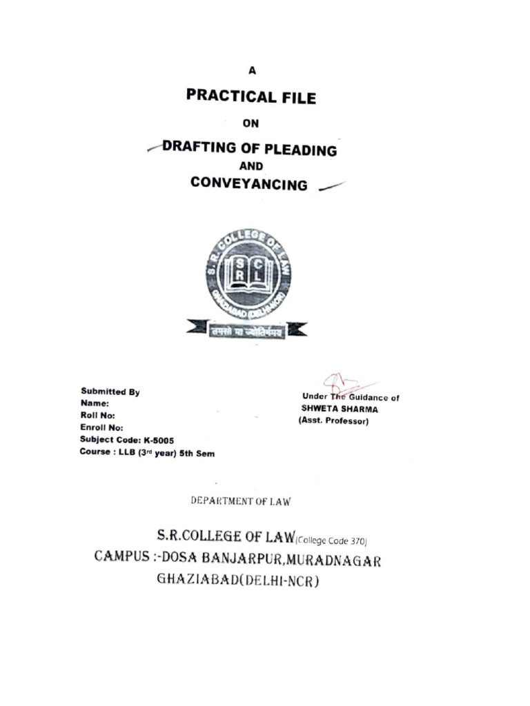 Pleading And Drafting Pdf