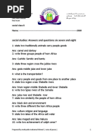 Genealogical Table of Somali Clans | PDF | Africa | Horn Of Africa