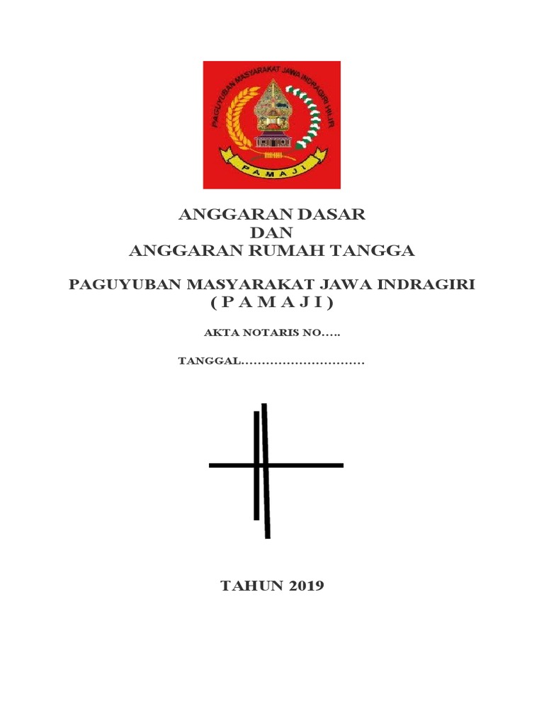 Anggaran Dasar Dan Anggaran Rumah Tangga Paguyuban | PDF