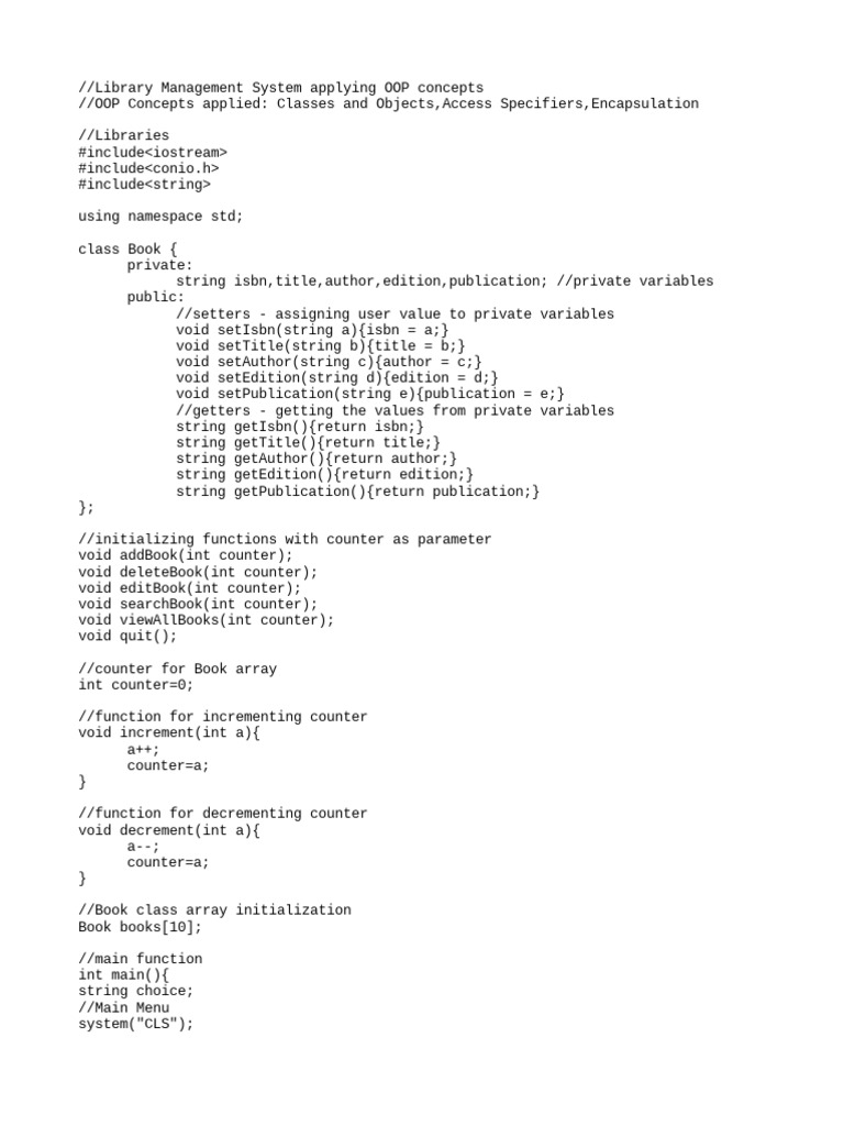 LMS C++ Code - 2 | PDF | Subroutine | Class (Computer Programming)