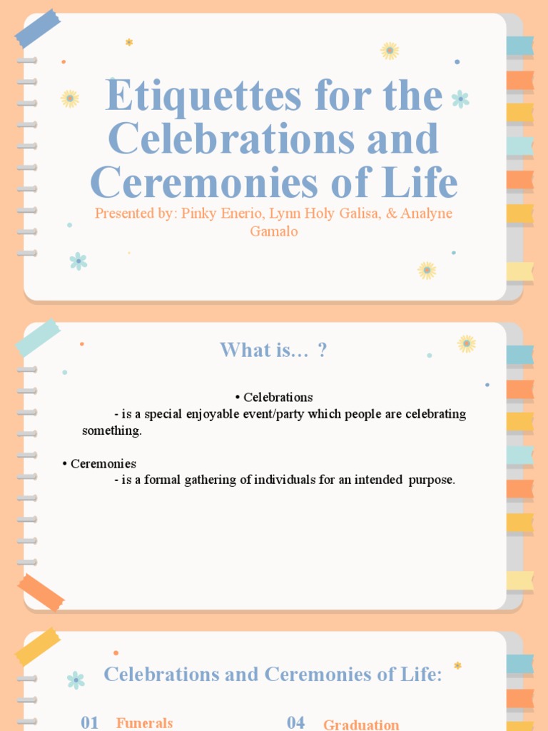 Etiquette for Life's Ceremonies | PDF | Funeral | Worship