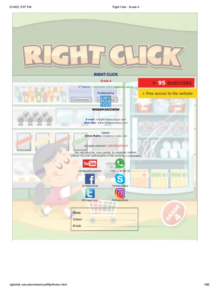 Right Click - Grade 4 | PDF