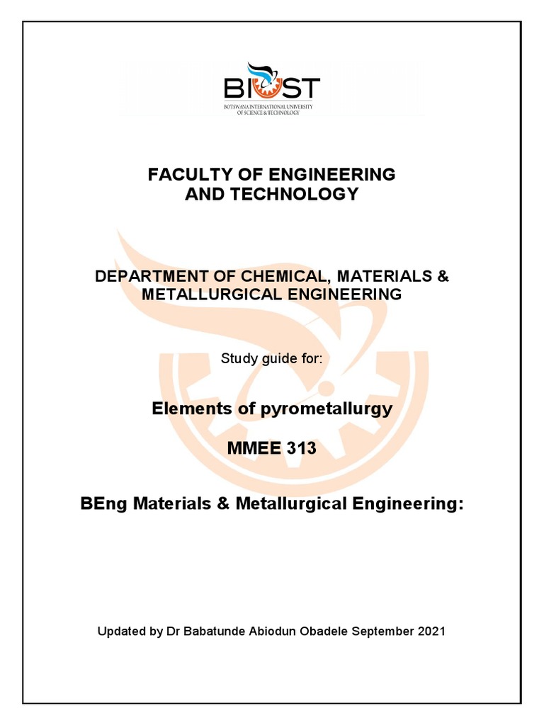 Pyrometallurgy Study Guide | PDF | Smelting | Metallurgy