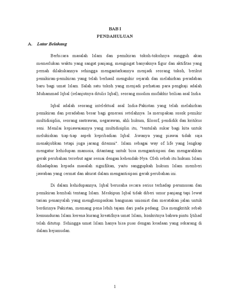 Makalah Muhammad Iqbal | PDF