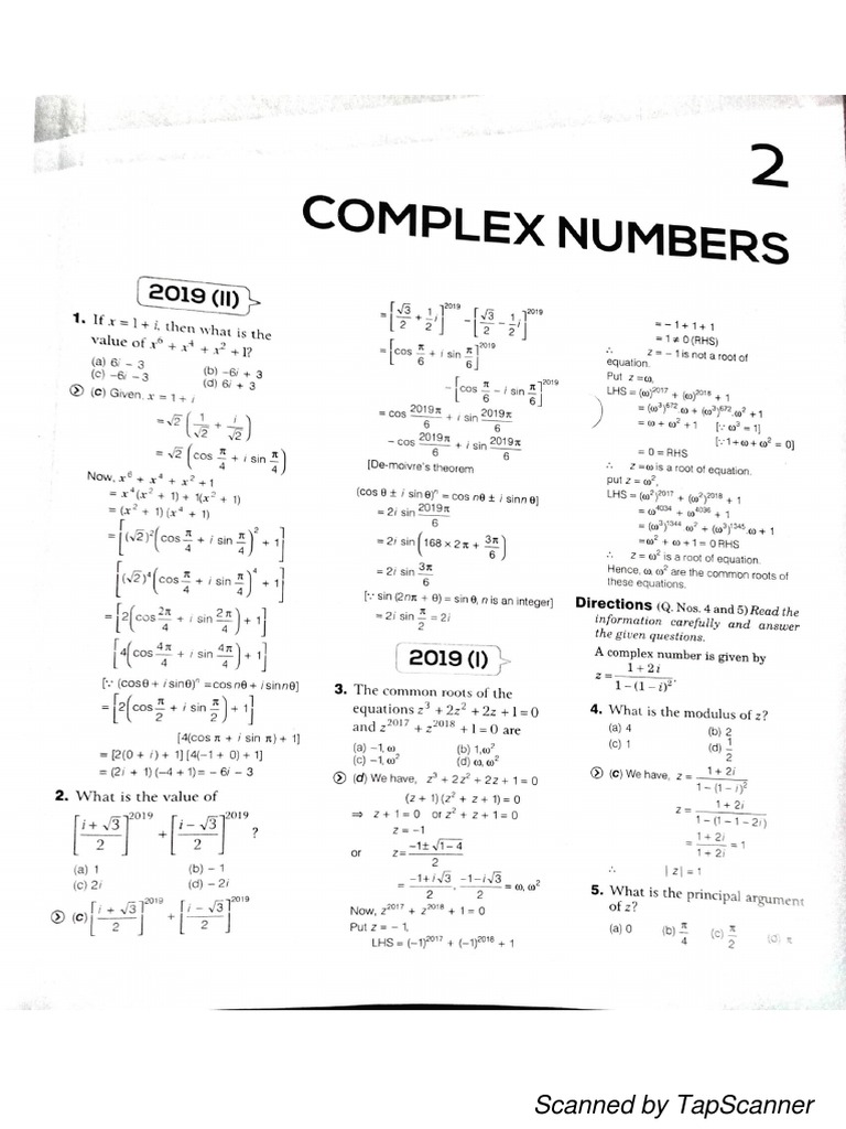 Complex No. Nda Pyq | PDF