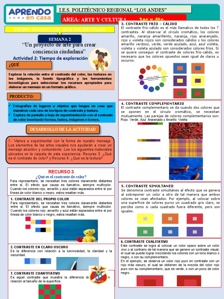3ro-4to Actividad de Semana 2 | PDF | Color | Rojo