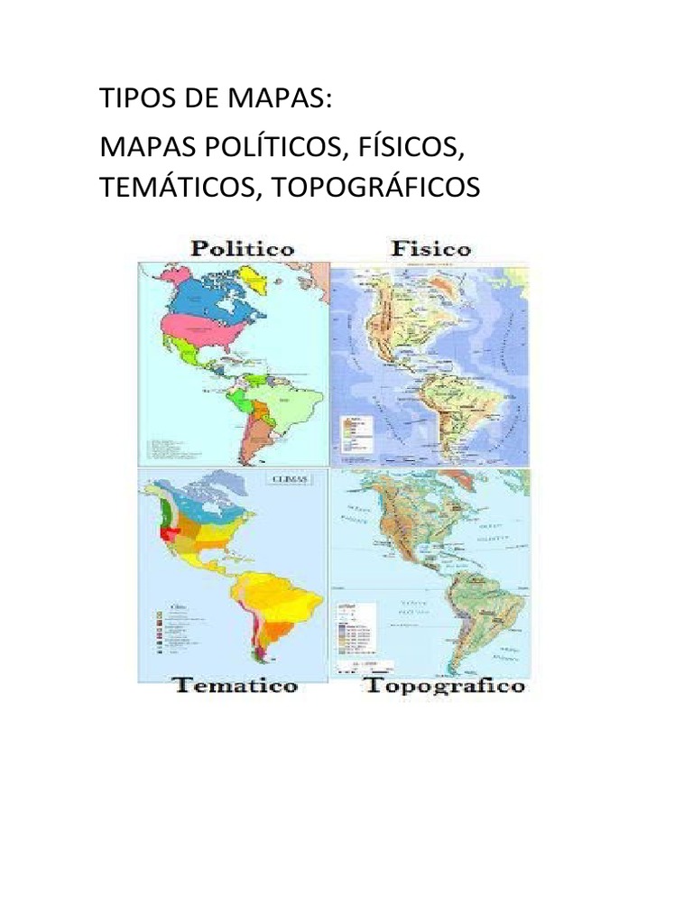 Tipos de Mapas: Políticos y Físicos | PDF | Política