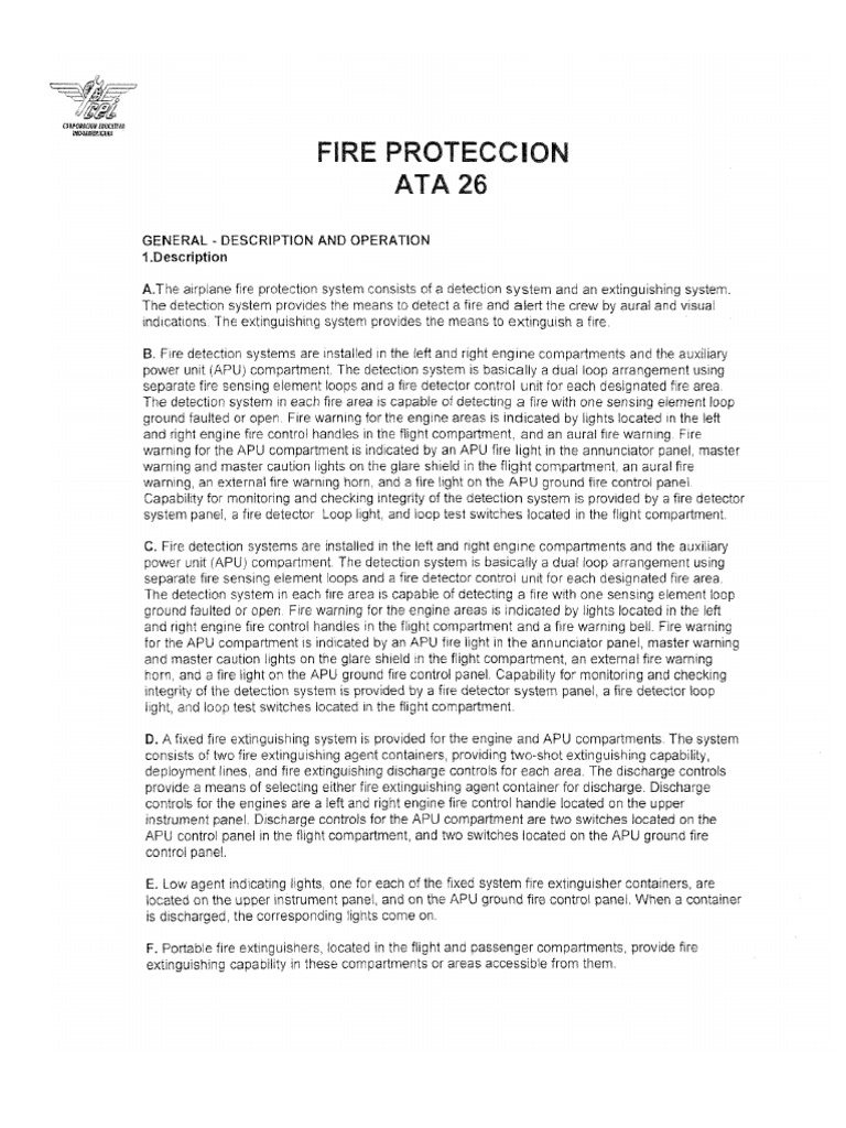 Fire Protection Ata 26 DC-9 | PDF