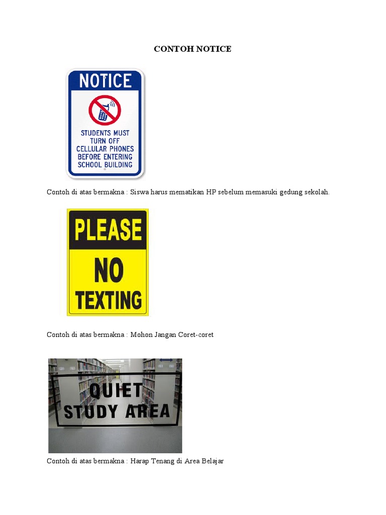 Contoh Notice | PDF