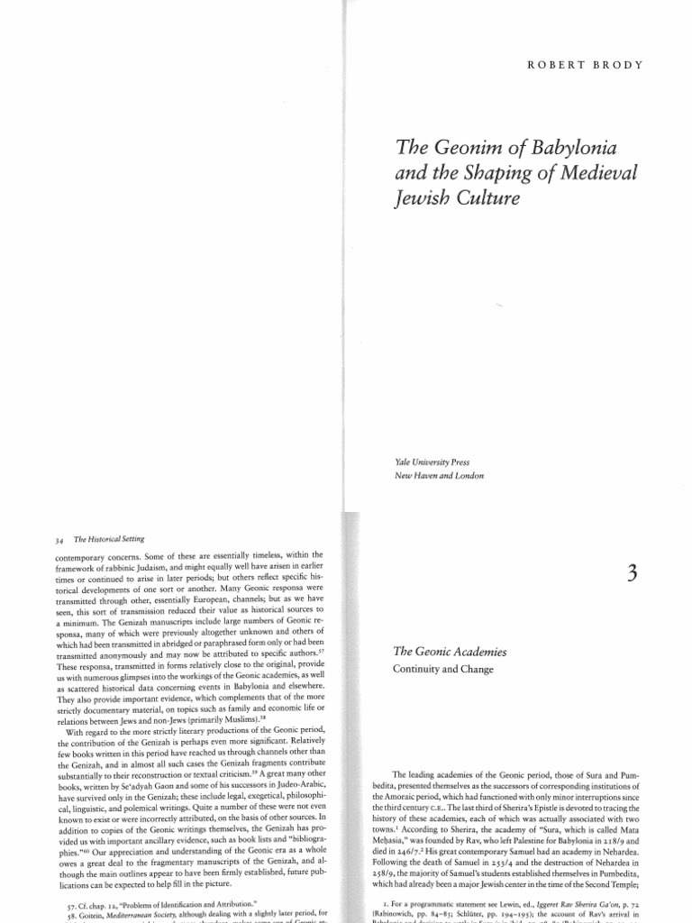 Brody - The Geonim | PDF