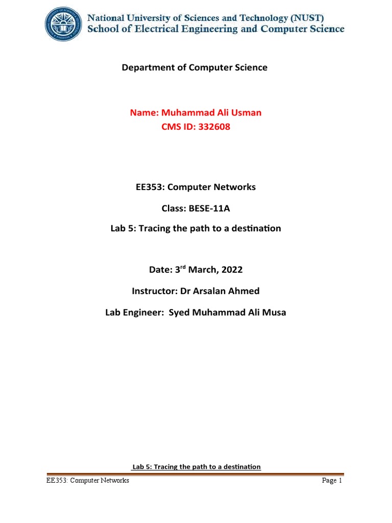 Computer Networks Lab 5 | PDF | Router (Computing) | Internet Protocols