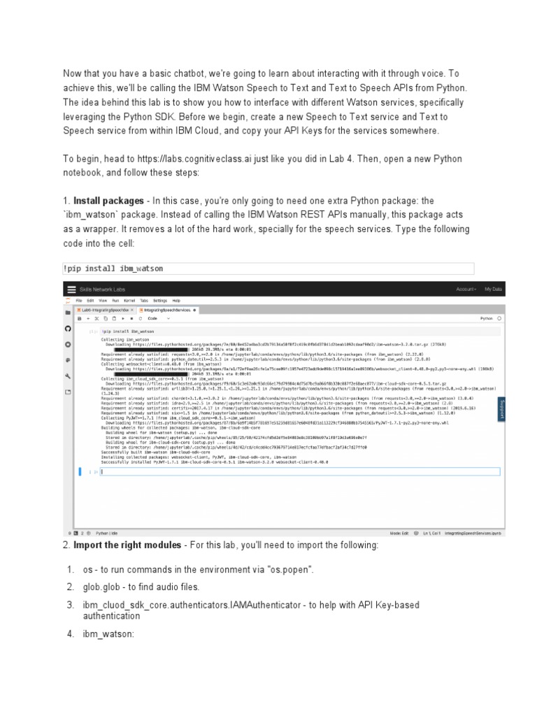 !pip Install Ibm - Watson | PDF | Watson (Computer) | Computer File