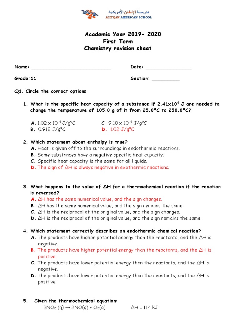 grade-11-answer-key-chemistry-revision-sheets-pdf-reaction-rate