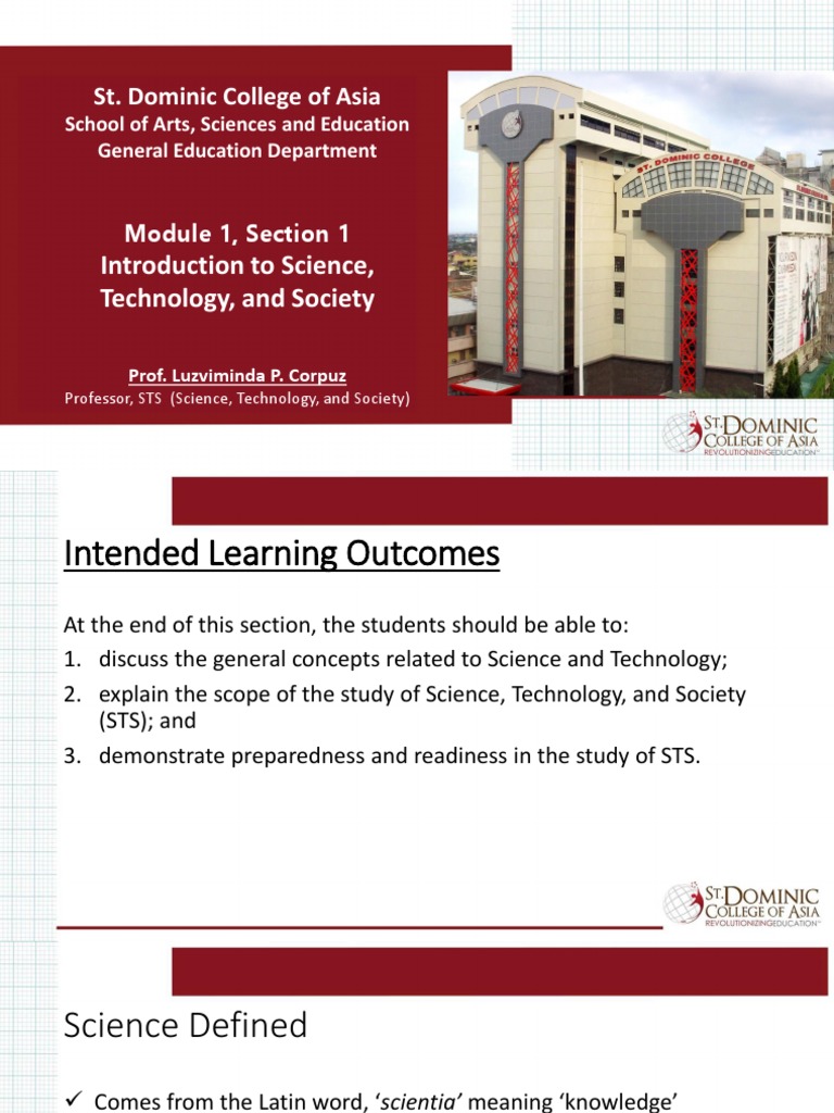 STS PPT Week 1 | PDF | Science | Knowledge