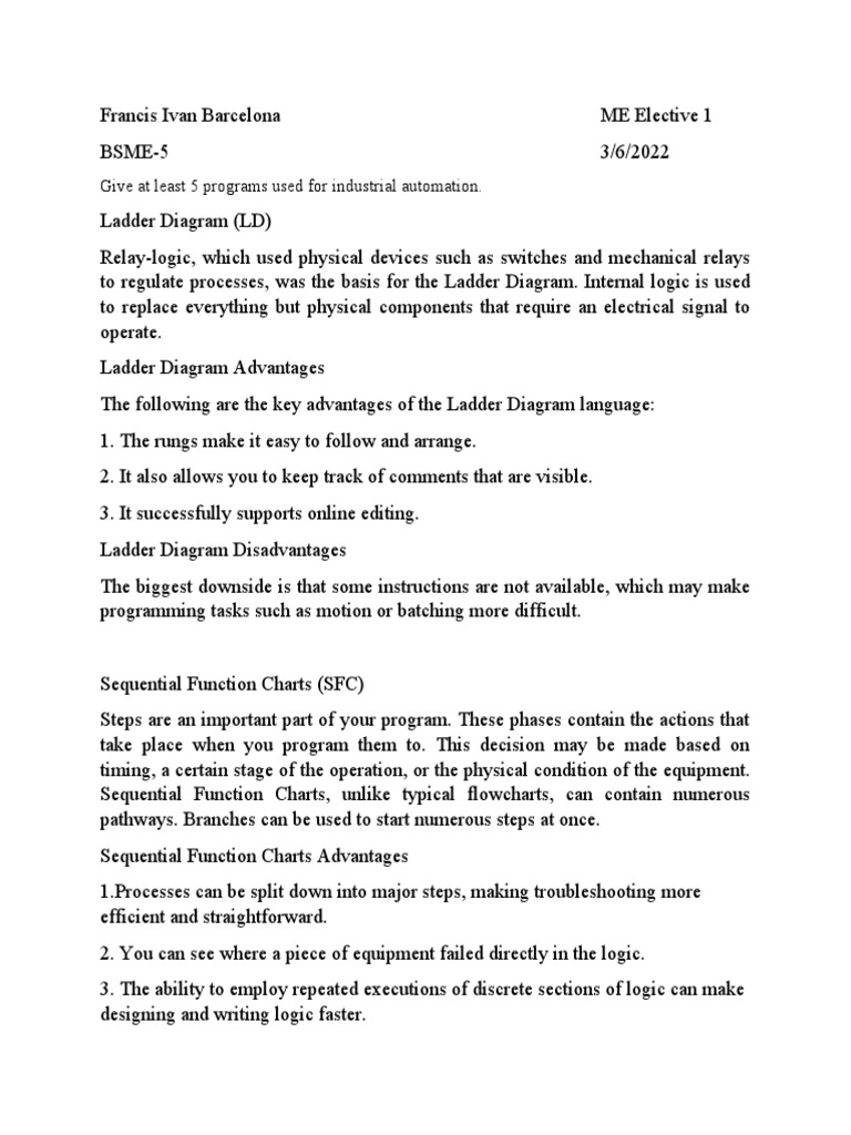 Give at Least 5 Programs Used For Industrial Automation | PDF ...