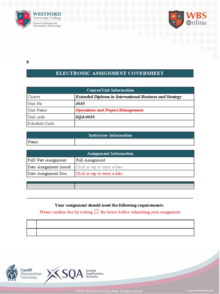 4764-2469-20!16!34 - SQA OPM Assignment Brief | PDF | Strategic ...