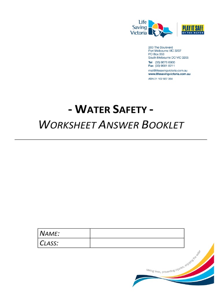 Dry Swimming and Water Safety Workbook Level 5 6 ANSWERS | Download ...