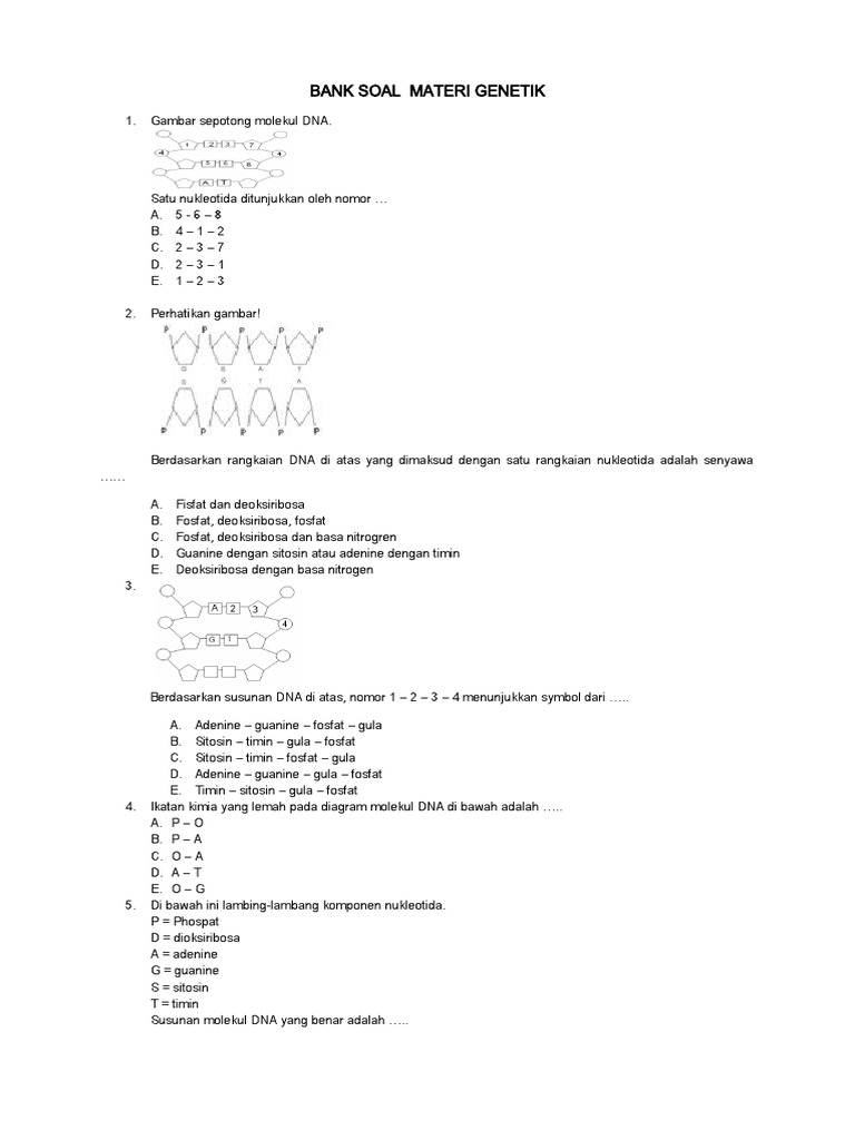 Bank Soal Bio | PDF | Sains & Matematika