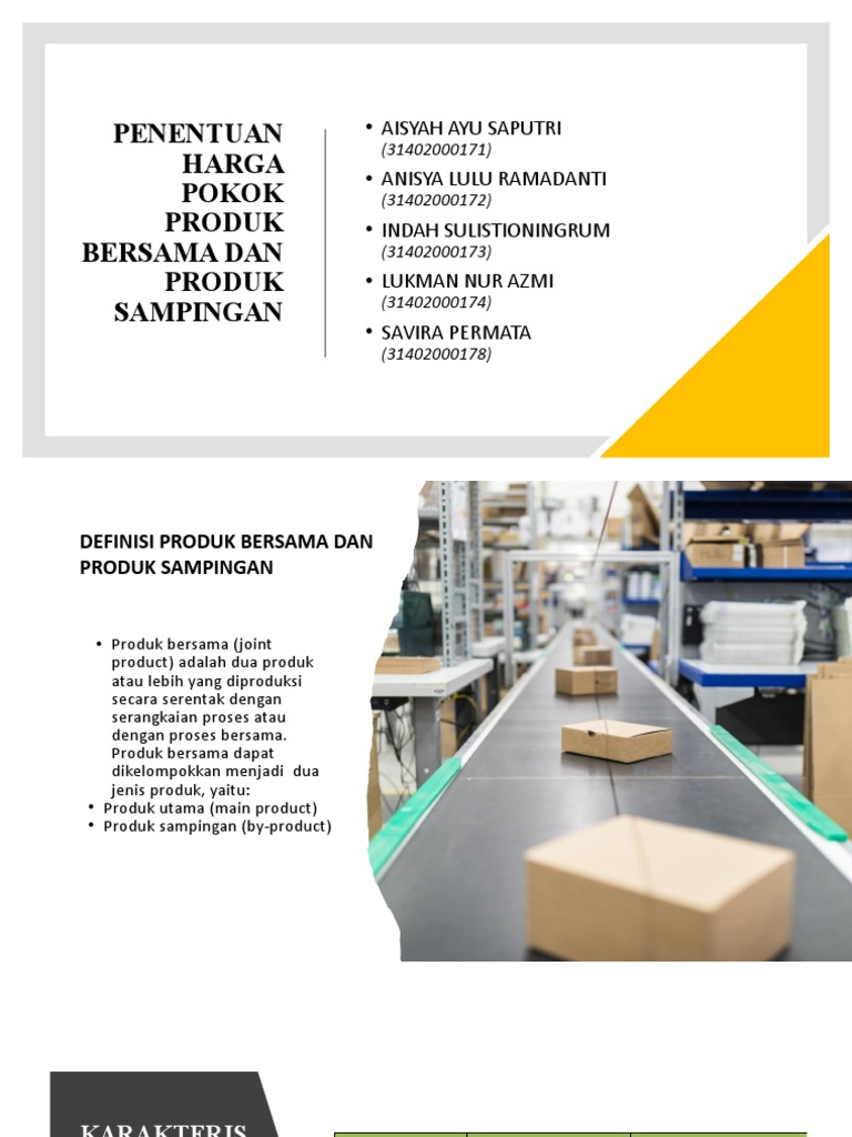 Definisi Produk Bersama Dan Produk Sampingan | PDF