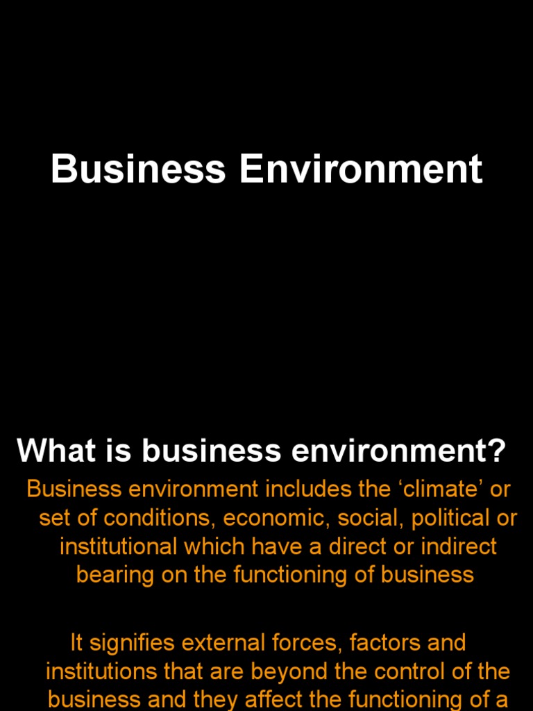 Business Environment | PDF | Marketing | Microeconomics