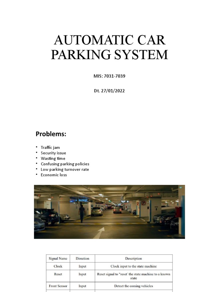 Automatic Car Parking System | PDF | Vhdl | Digital Technology