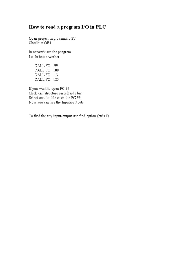 How To Read A Program in PLC | PDF | Computers | Technology & Engineering
