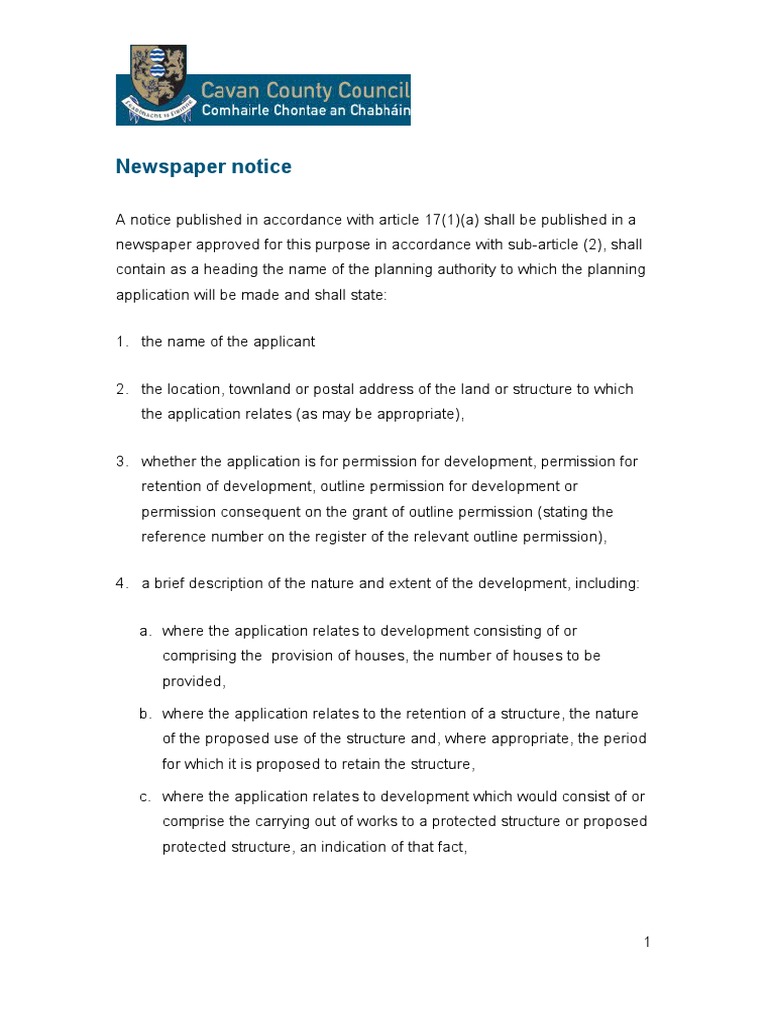 Newspaper Notice | PDF | Technology & Engineering